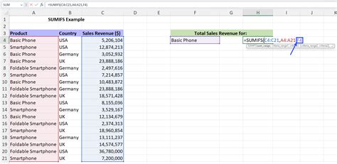 how to use the sumifs function in excel with multiple criteria