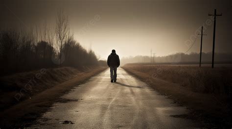 Lonely Person Walking