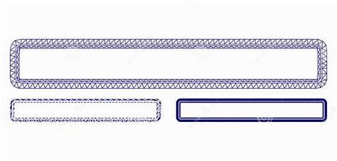 double rounded rectangle frame vector mesh 2d model and triangle mosaic