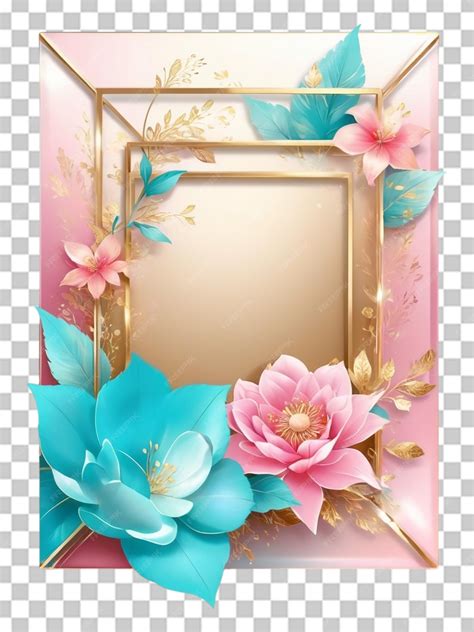 Premium Psd Beautiful Luxury Flower Wadding Card Design Isolated