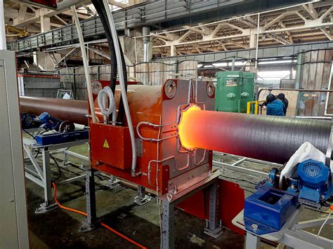 Установка индукционного нагрева труб для эмалирования