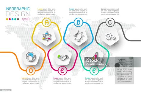 Opsi Langkah Bisnis Dan Templat Opsi Angka Infografis Abstrak Ilustrasi