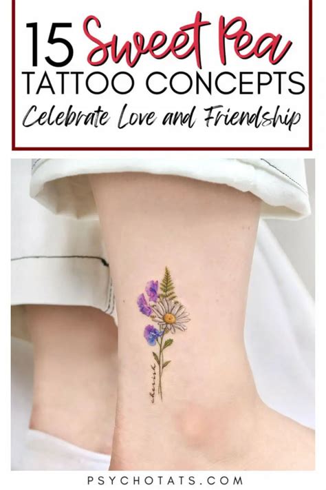 Subtle Sophistication Minimalist Sweet Pea Tattoo Ideas For