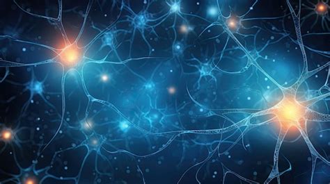 Neurons Brain Cell Medical Background Premium Ai Generated Image