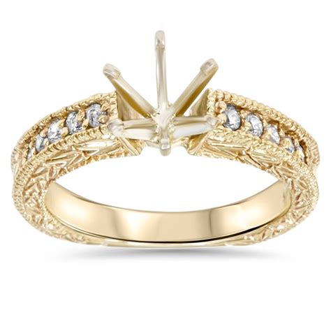 Pompeii Gold 14ct Diamond Engagement Semi Mount Ring Setting Ghi1