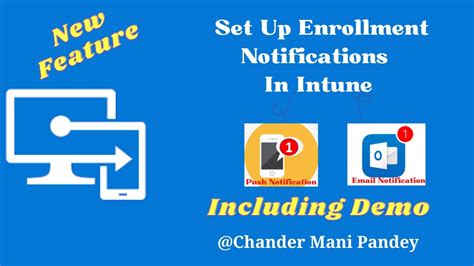 configure enrollment notification in intune push and e mail