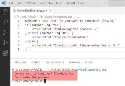 Powershell Prompt For Input Yesno