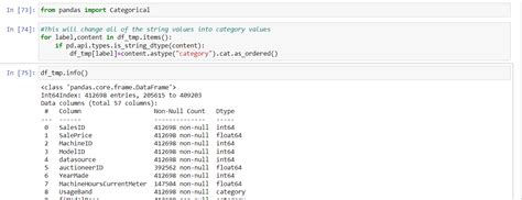 Predicting Bulldozer Price Converting String To Category · Issue 56