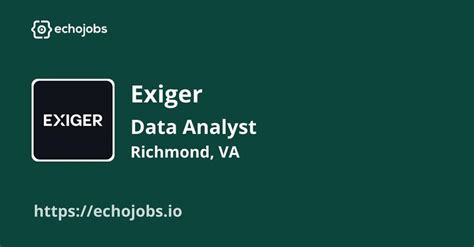 Exiger Is Hiring Data Analyst Richmond Va Vba Sql Python R Rpythonjob