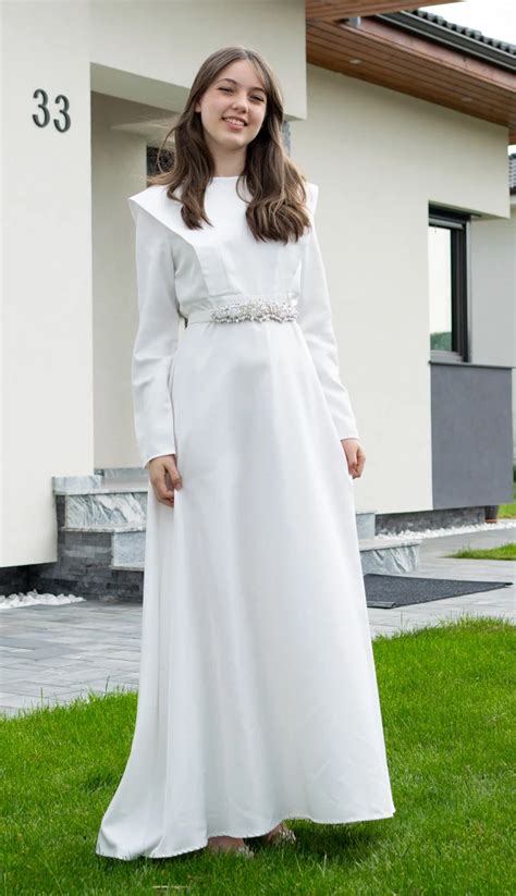 Rochie Alba Botez Rochie Alba Botez Penticostal Rochie Alba Lunga Pentru Botez 299 Lei