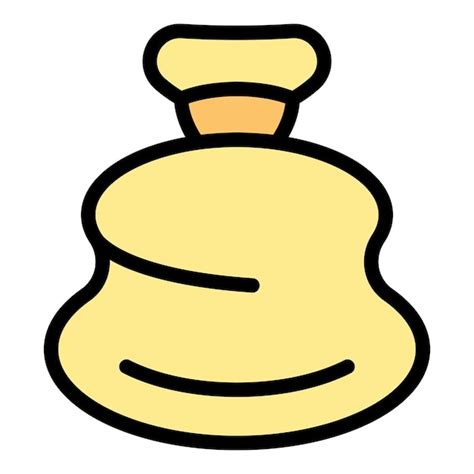 Icône De Sac écologique Complet Contour Vectoriel Poubelle Déchets