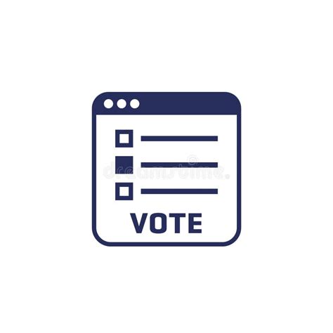 Vote Or Online Voting Icon On White Stock Vector Illustration Of
