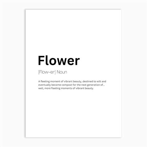 Flower Definition Meaning Art Print By Kaigozen Fy