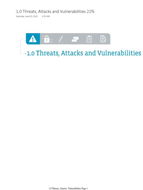 1 0 Threats Attacks Vulnerabilities Pdf Computer Virus Malware