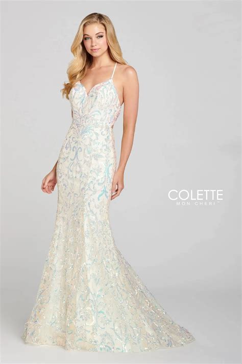 Ivory Colette Cl12130 Sequin Long Formal Mermaid Prom Dress For 48599