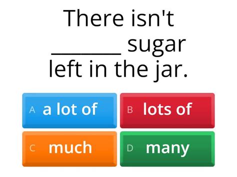 Quantifiers In Sentences Quiz