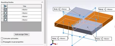 Solidworks Split Befehl Verstehen Der Resultierenden Körper 3dcad