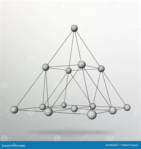 Abstract Creative Concept Vector Background Of Geometric Shapes Pyramid Scope Of Lines And