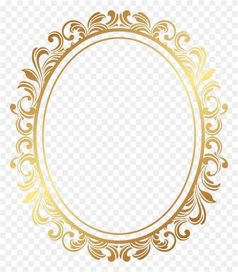 Gold Picture Frame Circular Photo Frame Oval Hd Png Download Flyclipart Artofit
