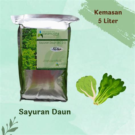 Promo AB Mix Sayur Daun Liter Nutrisi Hidroponik Paramudita Nutrient Sayur Daun Jakarta