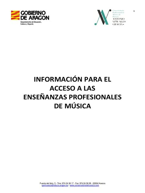 Pruebas De Acceso A Ee Pp Web 22 Pdf Composiciones Musicales