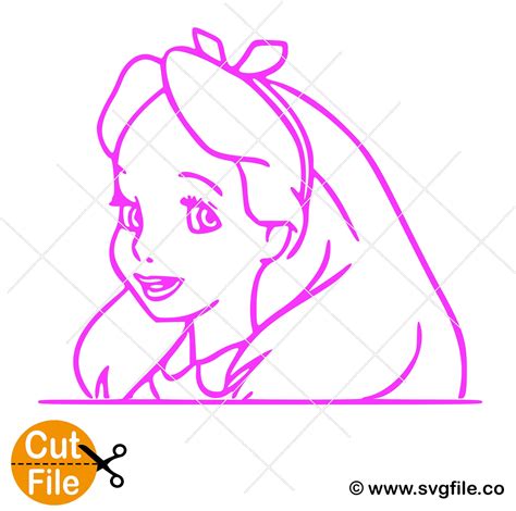 Alice Peek A Boo Svg Alice Svg 099 Cent Svg Files