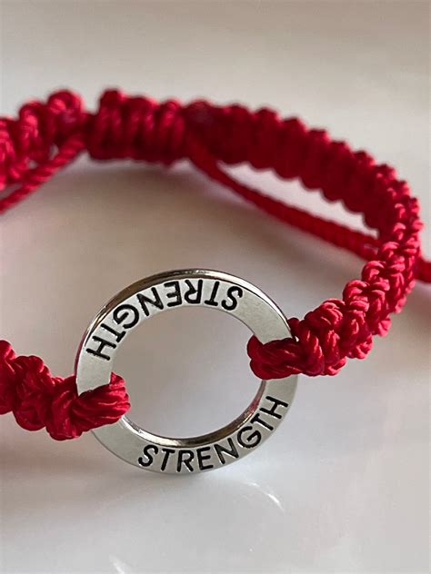 Positive Affirmation Bracelet Strength Bracelet Etsy