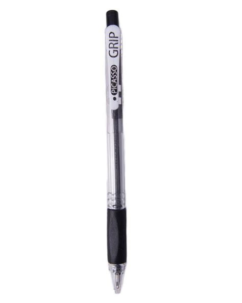 Picasso Grip Ball Point 07mm Black X 10 Paper Clip