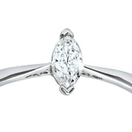 Revoni Bague de fiançailles en or blanc 9 carats et diamant marquise