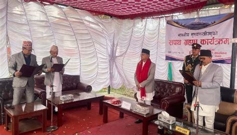 गण्डकीका नवनियुक्त मुख्यमन्त्री र दुई मन्त्रीले लिए शपथ
