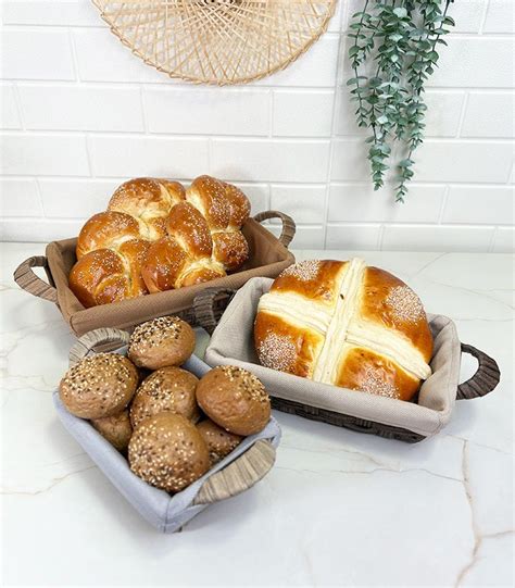 سبد نون و سبزی مستطیل دسته دار رنگین هوم