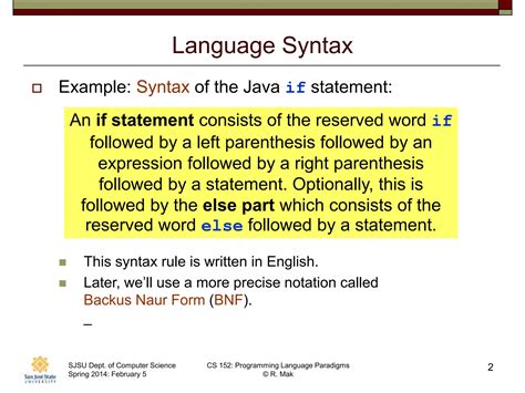 programming language paradigms february ppt programming languages