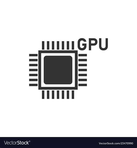 Gpu Icon Flat Royalty Free Vector Image VectorStock