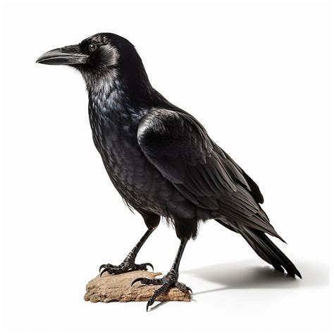 Premium Ai Image Crow Isolated On The White Background