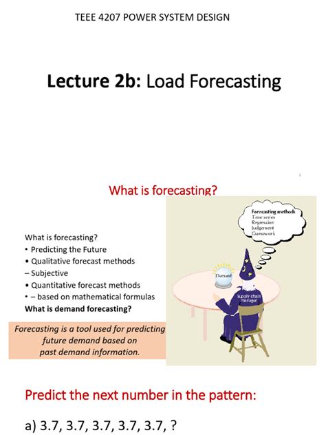 Lecture 2b Load Forecasting Pdf Forecasting Regression Analysis