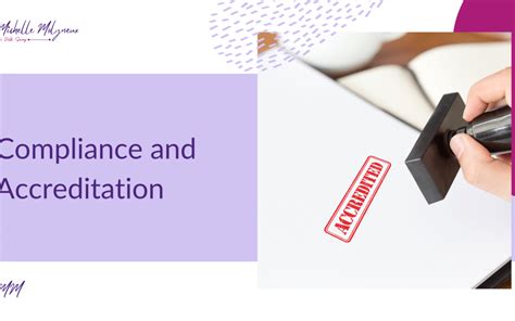 Compliance And The Benefits Of Accreditation Michelle Molyneux
