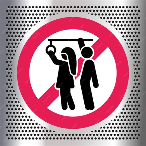 Premium Vector No Sexual Harassment Prohibition Sign For Public
