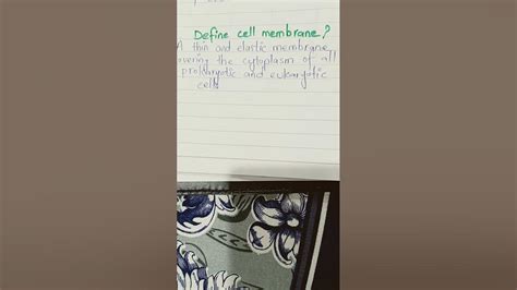 Define Cell Membrane Youtube