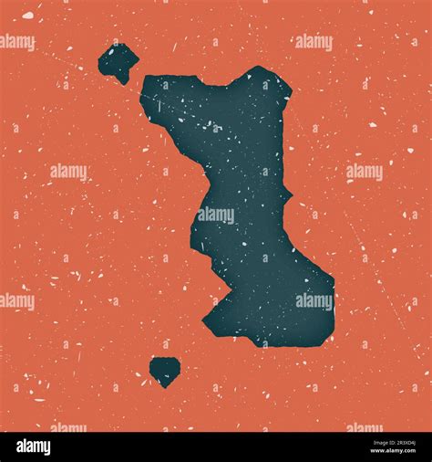 Malapascua Island Vintage Map Grunge Map With Distressed Texture