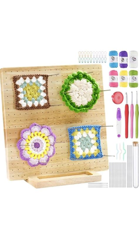 12 Crochet Blocking Board Granny Square Blocking Board With Pegs Blocking Mats For Knitting