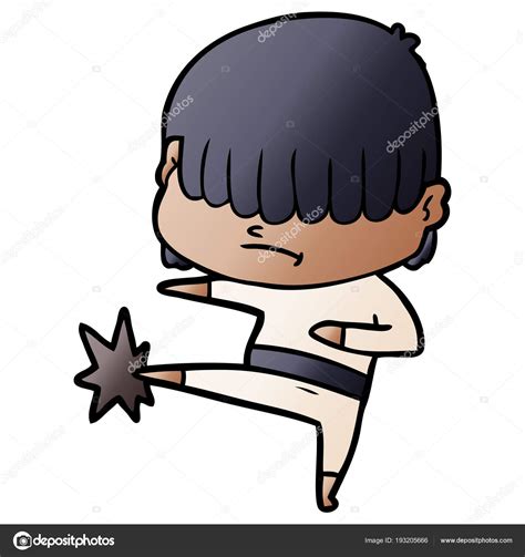 Niño Dibujos Animados Con Pelo Desordenado Ilustración de stock de