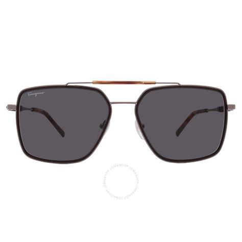 Ferragamo Salvatore Ferragamo Grey Navigator Mens Sunglasses Sf298s