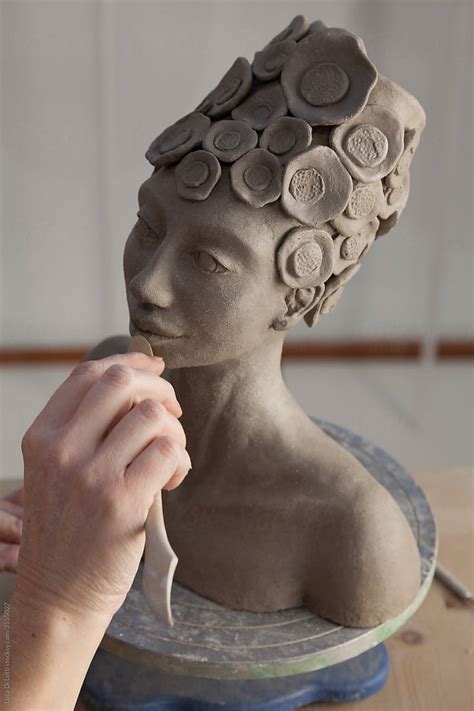 Anonymous Hand Modelling A Clay Statue By Stocksy Contributor Luca