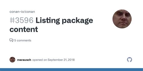 Listing Package Content · Issue 3596 · Conan Ioconan · Github