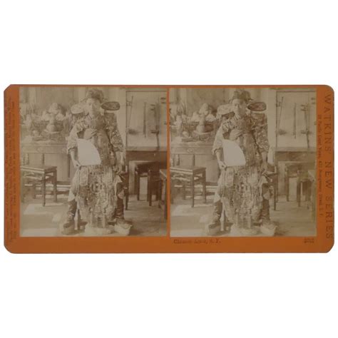Chinese Actor S F Stereoview Carleton Watkins