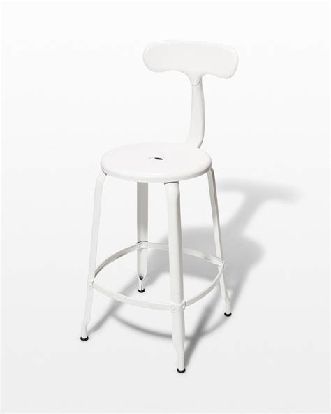St207 Pose White Counter Stool Prop Rental Acme Brooklyn
