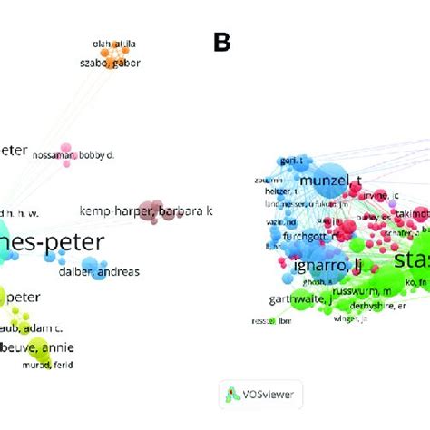 Vosviewer Network Visualization Maps Of Authors And Co Cited Authors Of