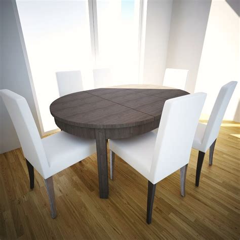 3d Extensible Table Chairs Ikea Model