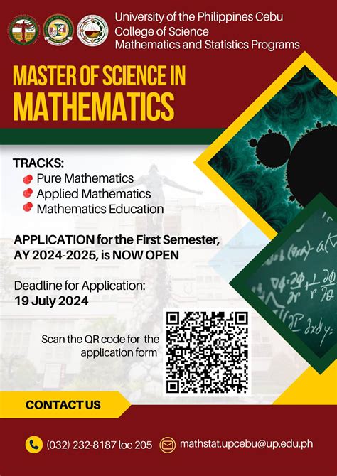 Application For Master Of Science In Mathematics Ms Math Is Now Open