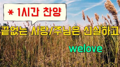 1시간찬양 끝없는 사랑 주님은 신실하고 Welove [일상찬양] Youtube